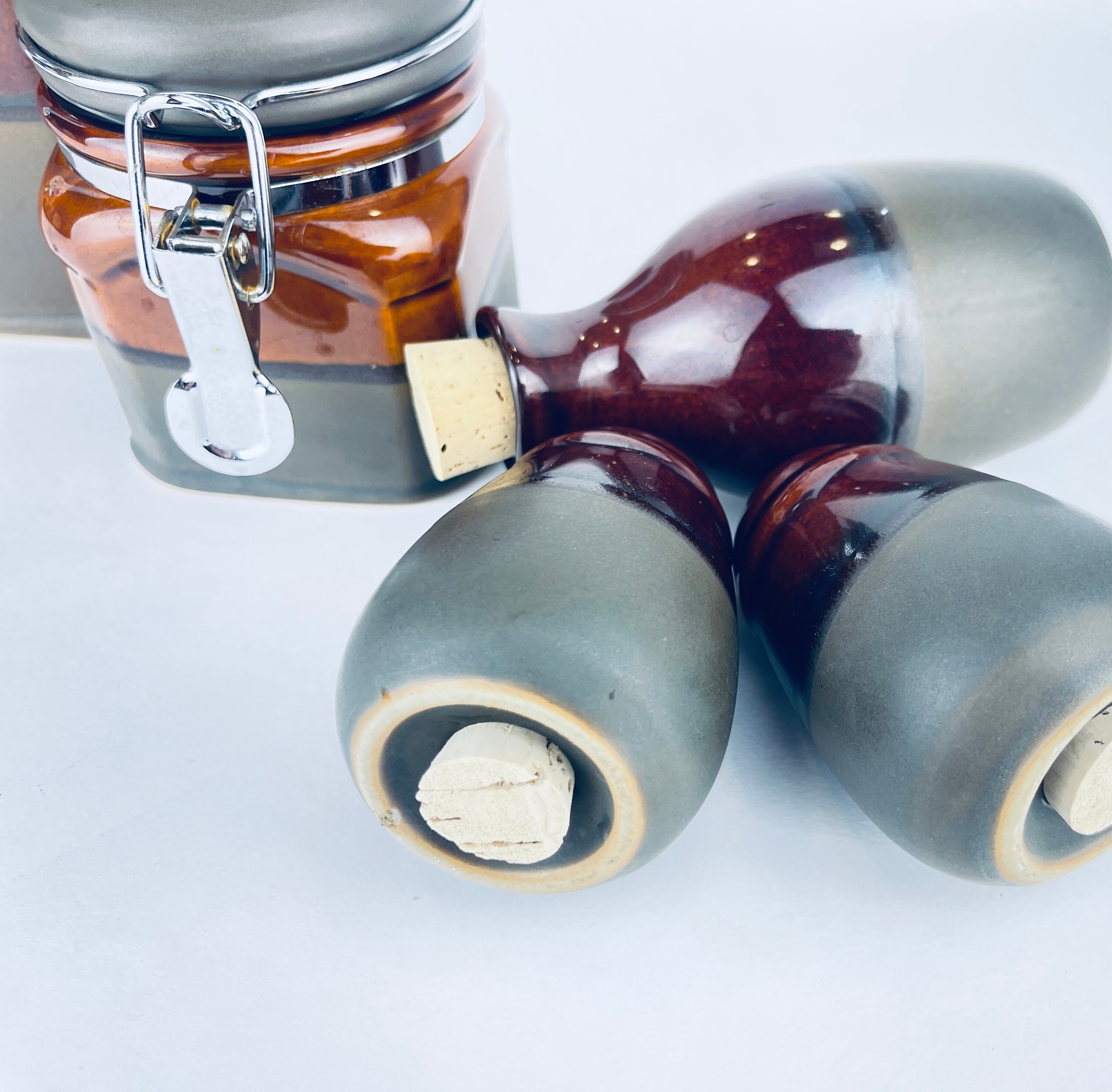 Vintage Countertop Canister Set Salt/pepper/oil Decanter | Etsy