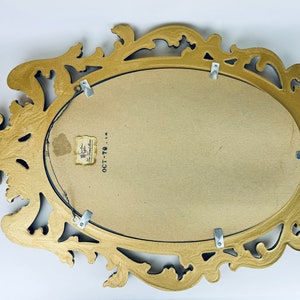 Vintage Hollywood Regency Gold Gilt Oval Wall Mirror - Made in Canada ...