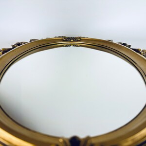Vintage Hollywood Regency Gold Gilt Oval Wall Mirror - Made in Canada ...