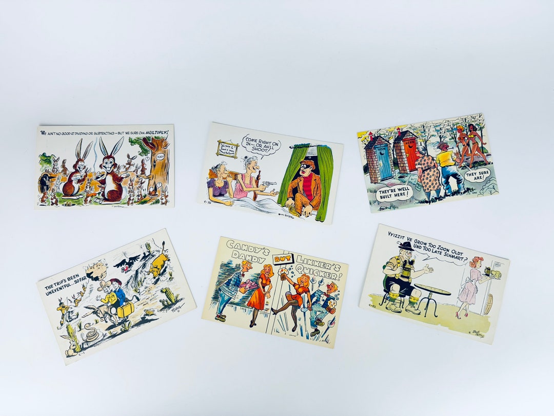 Vintage Funny Gag Cartoon Postcards - Sold Separately - Made in USA - Etsy