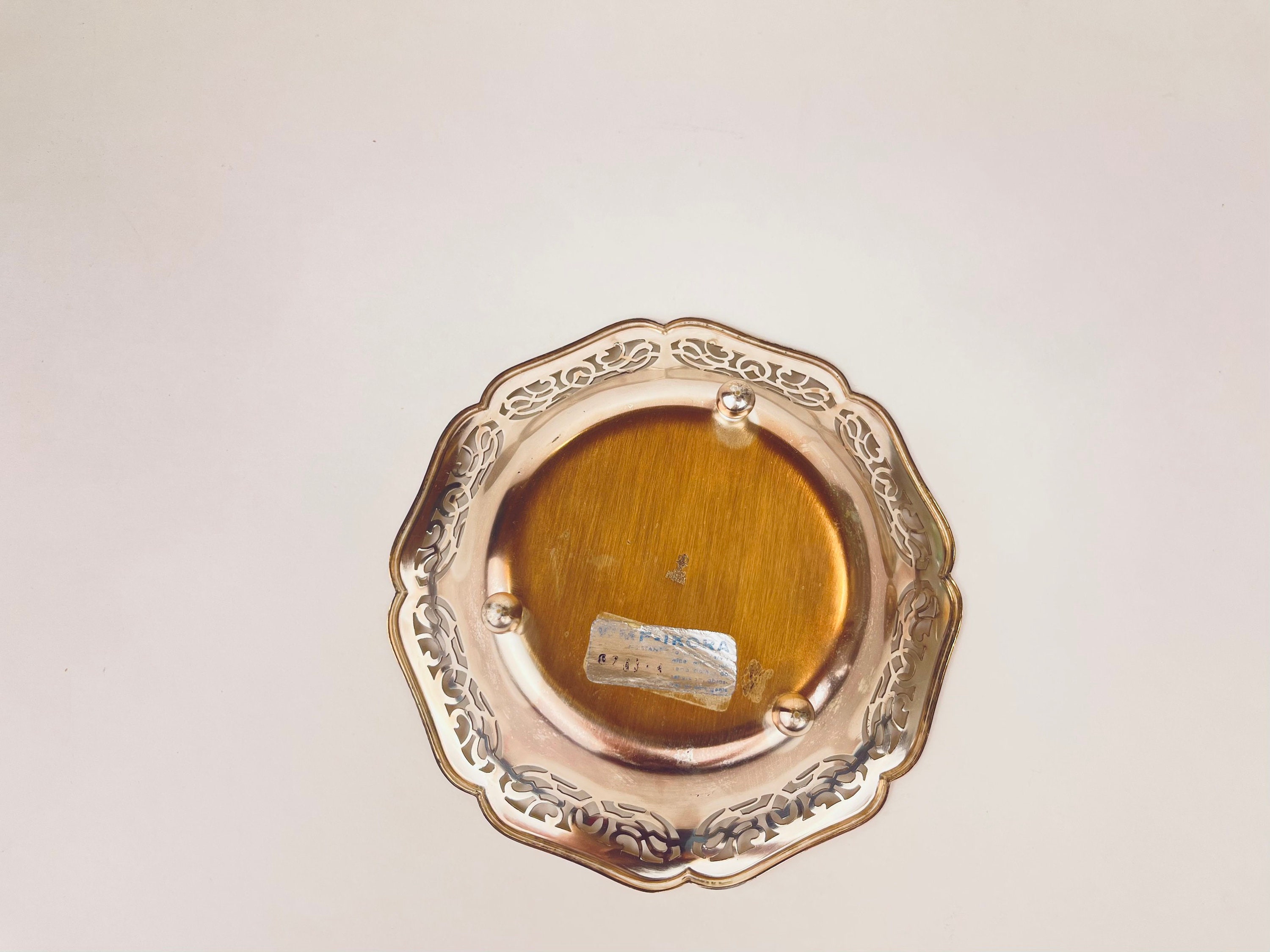 Home Décor Vintage Mid Century Modern Large Circular WMF IKORA EP Brass ...