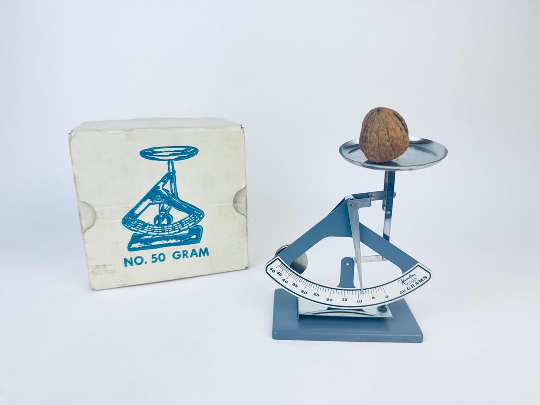 Vintage Grey + Silver 'hamilton' Weight Scale - No. 50 Gram - Penny ...