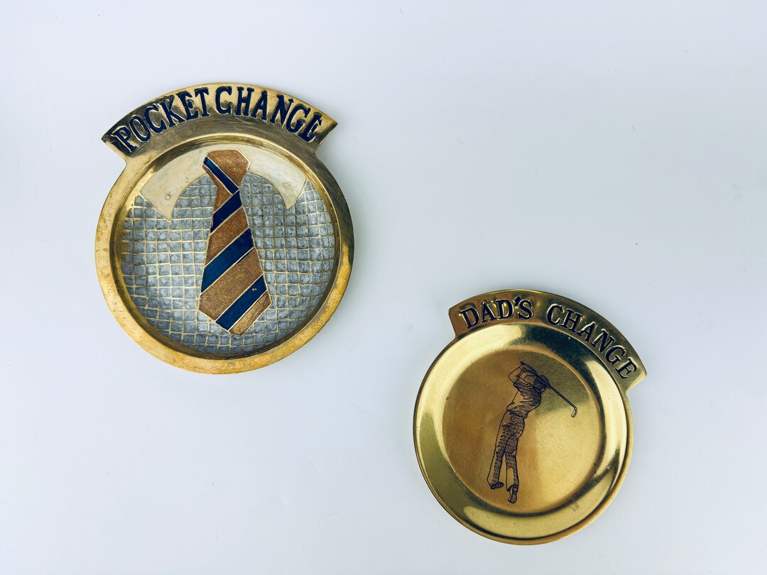 Vintage Solid Brass 'pocket Change' - Coin/key Catch All - Entryway ...