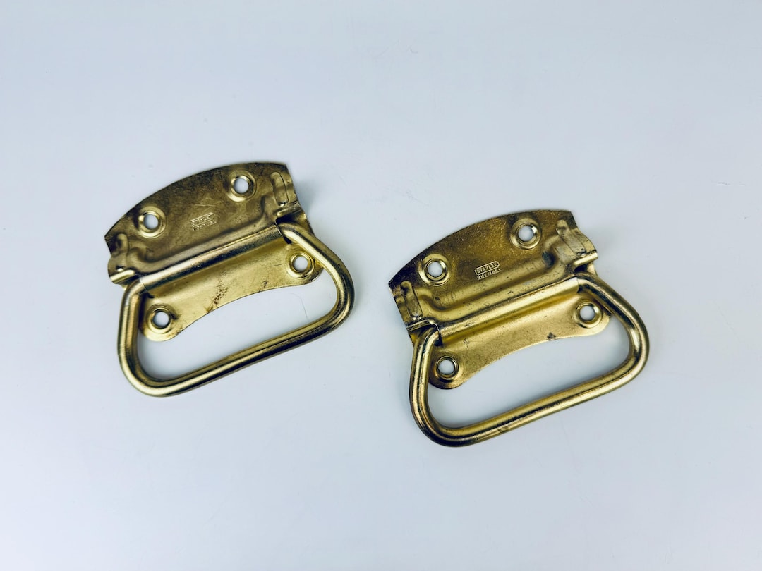 Vintage Solid Brass 'STANLEY' Latch Hardware - Set of Two (2) - Made in ...