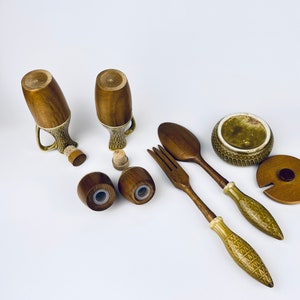 Vintage Continental Condiment Table Set Oil/vinegar/salt/pepper/dip ...