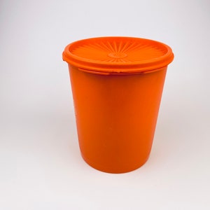 Vintage Harvest Orange Plastic Tupperware Countertop Servalier ...