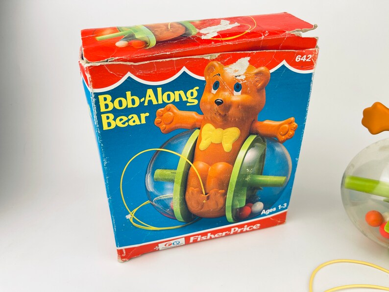 Vintage Bob-along Bear - Fisher Price Pull Toy - Made in USA - Etsy
