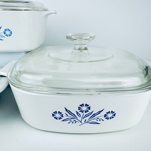 Vintage Blue Cornflower Corning Ware Casserole Dish Made in Canada Sold ...