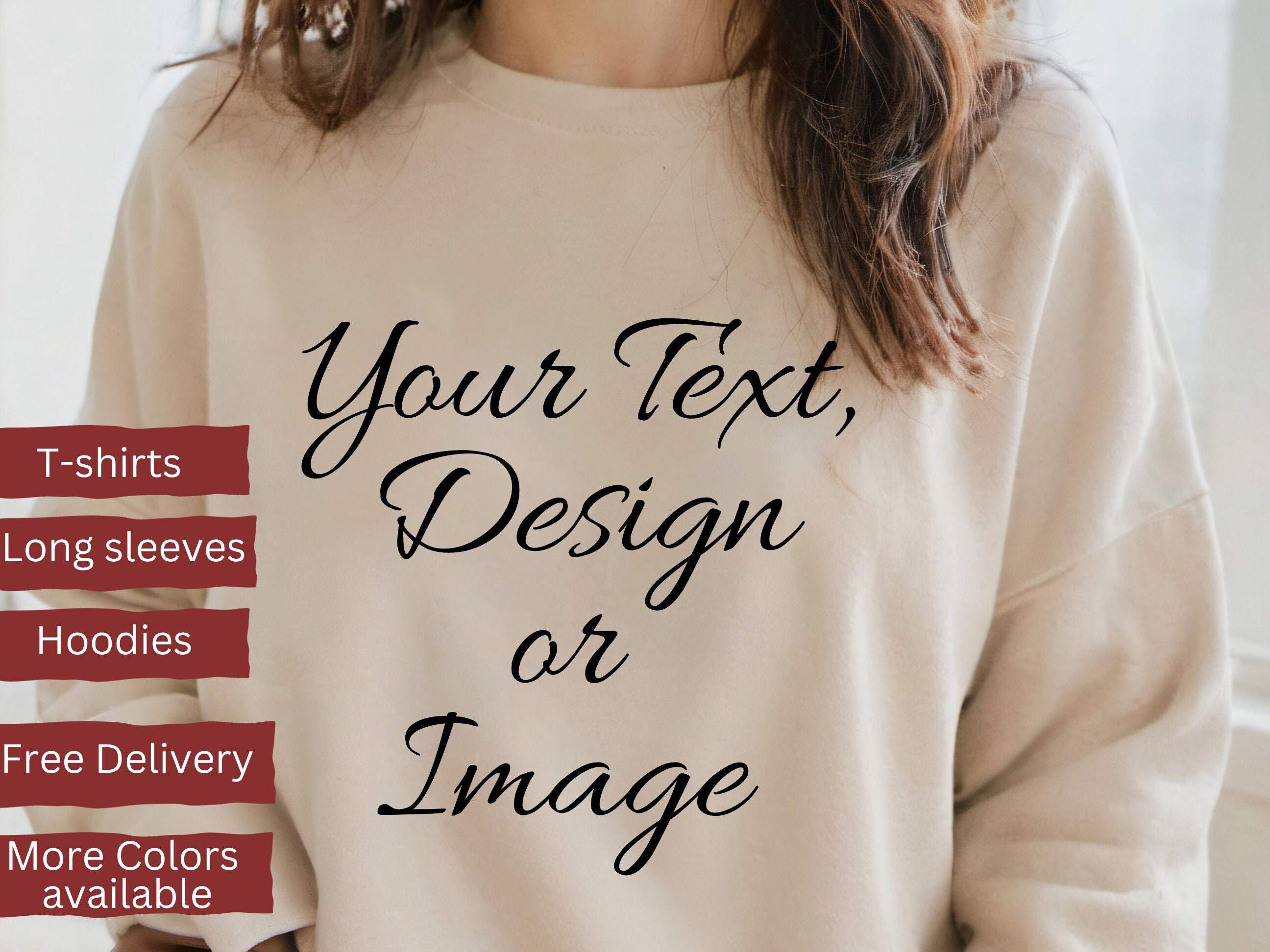 Custom Sweatshirt, Personalized Sweatshirt, Custom Tshirt, Custom Text ...