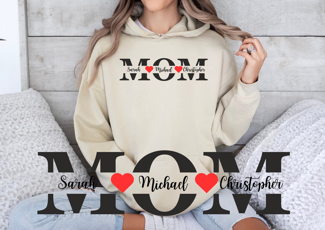 Custom Mama Sweatshirt With Kid Name, Personalized Mom Sweater ...