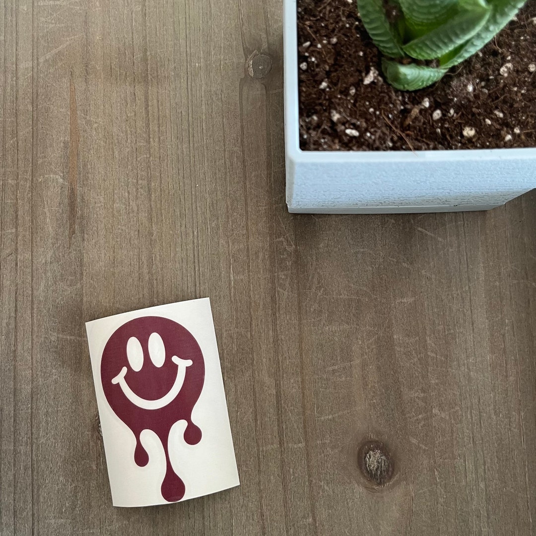 Drippy Smile Vinyl Decal - Etsy