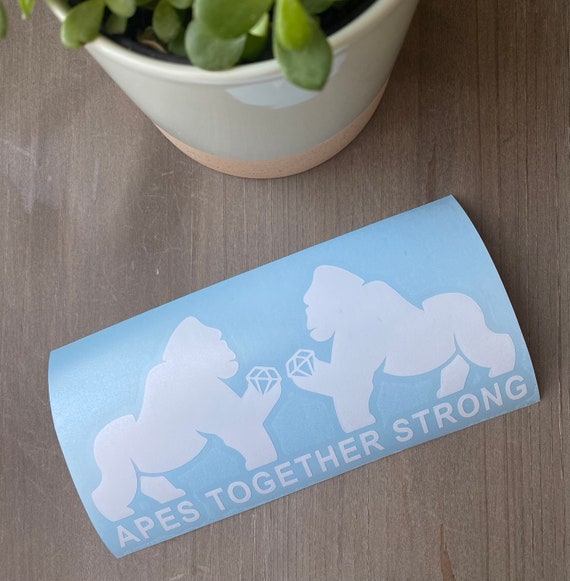 Apes Together Strong WSB Diamond Hands Vinyl Decal | Etsy Apes Together Strong WSB Diamond Hands Vinyl Decal | Etsy