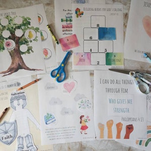 Bible Busy Book Printables|christian Homeschooling|christian Preschool ...