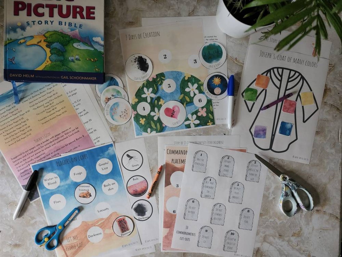 Bible Busy Book Printables|christian Homeschooling|christian Preschool ...