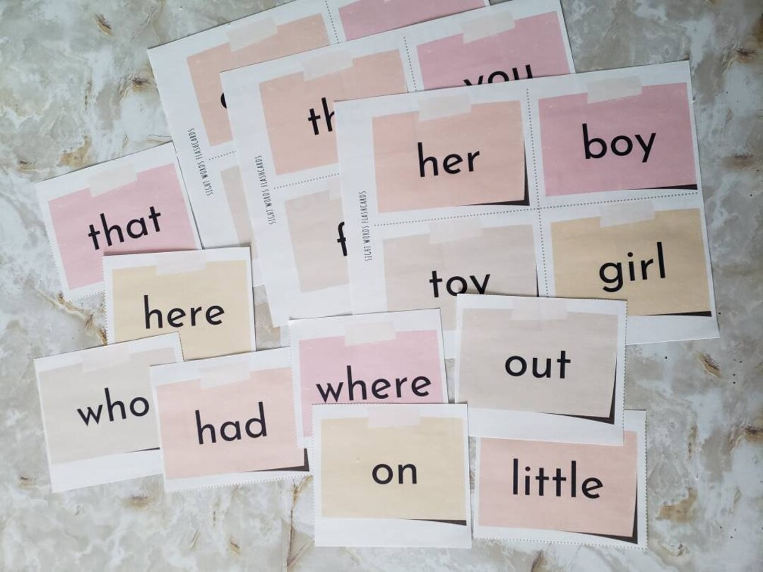 Boho Sight Words|preschool Sight Words|kindergarten|homeschool ...