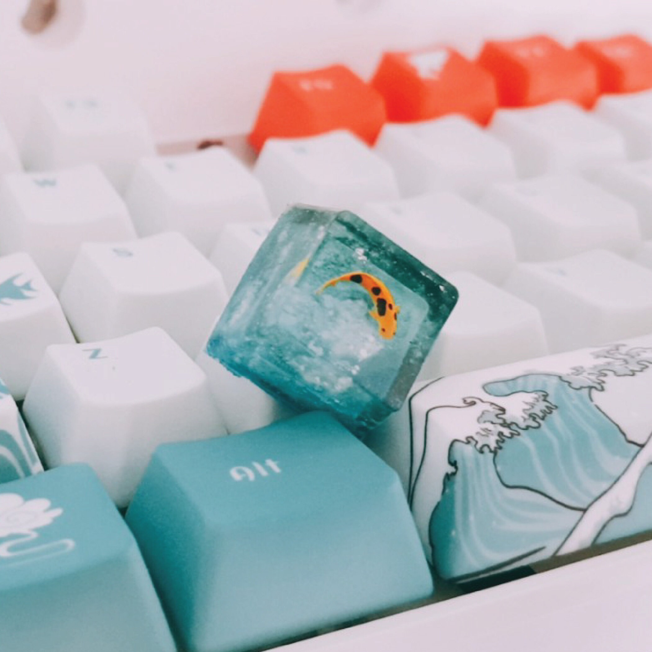 Koi Fish Artisan Keydcap Resin Keycap Handmade Artisan | Etsy