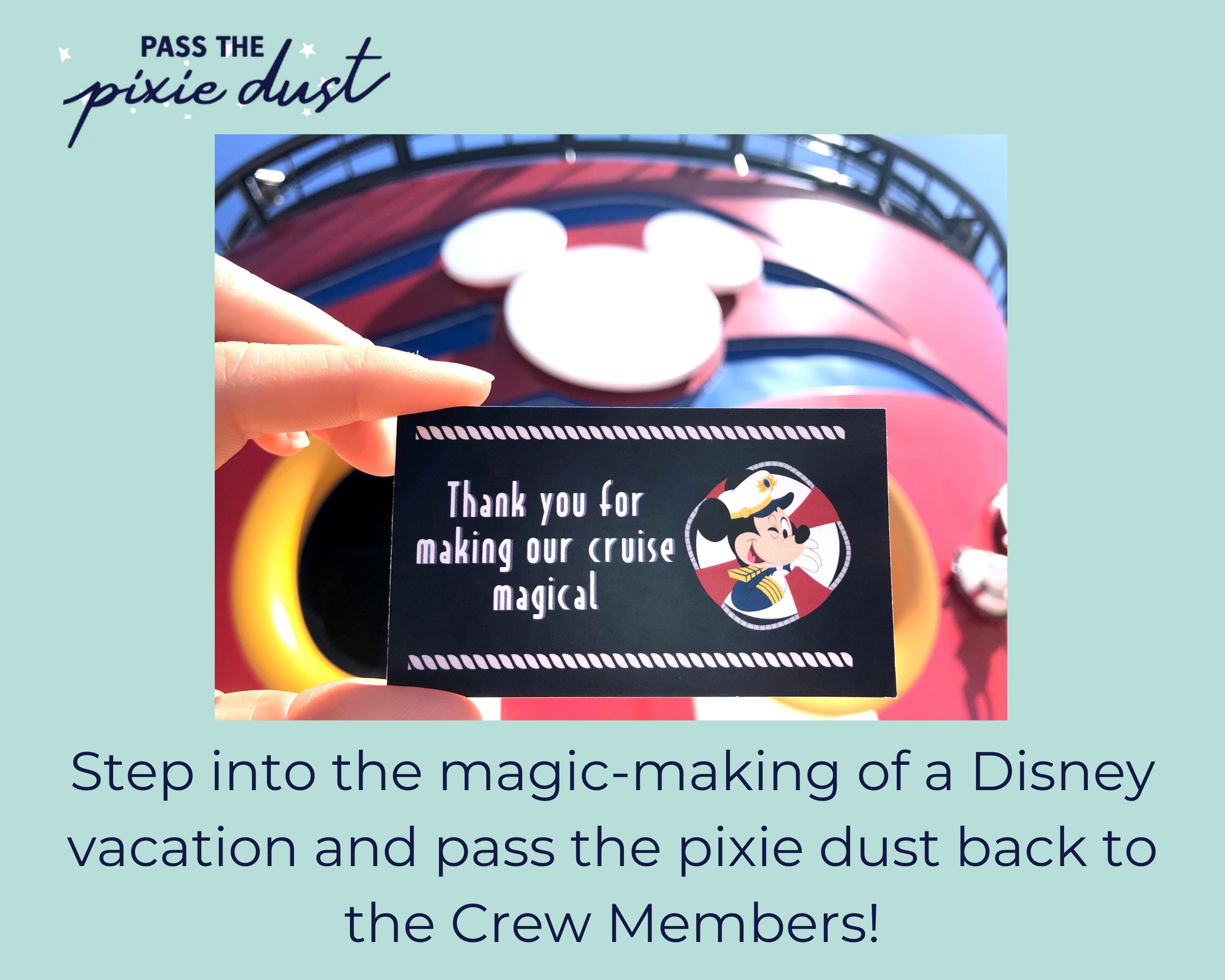 Set of 12 Disney Cruise Line Crew Member Thank You Card - Etsy