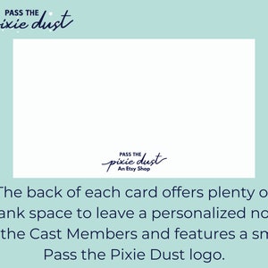 Set of 10 Best Cast Member Name Tag Disney Cast Member Thank You Cards ...