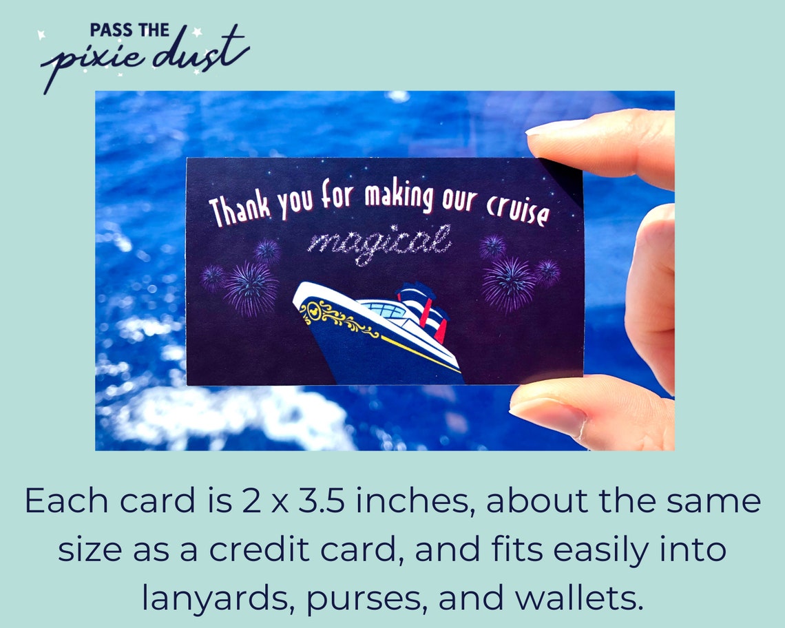 Set of 12 Disney Cruise Line Crew Member Thank You Card - Etsy