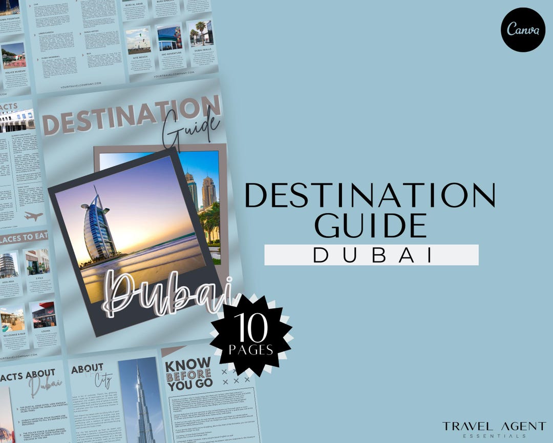 Destination Guide Dubai Edition, Travel Agent Destination Guide, Canva ...