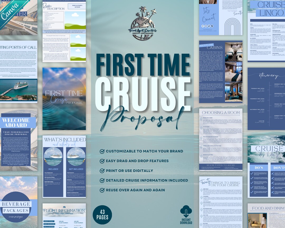 First Time Cruise Proposal, Travel Agent Cruise Proposal, Canva Travel ...