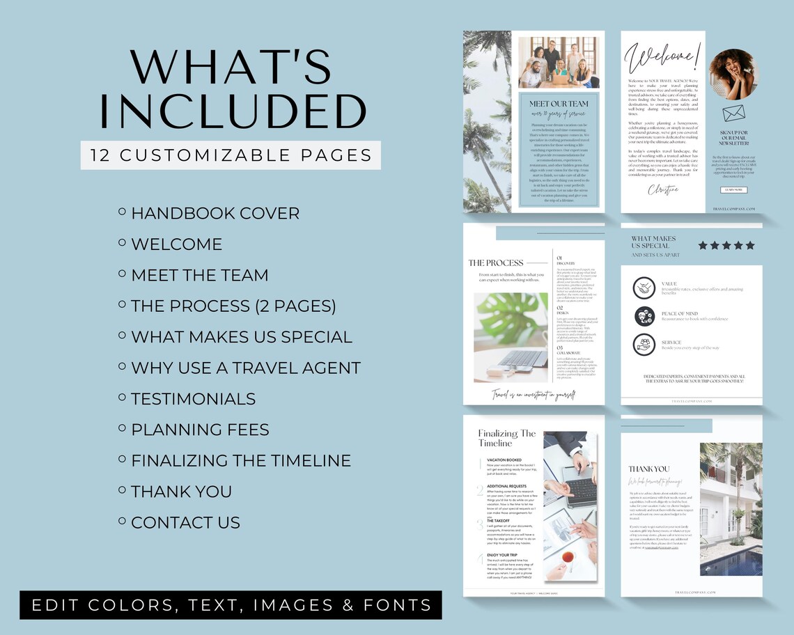 Travel New Client Guide, Travel Agent New Client Handbook, Canva ...