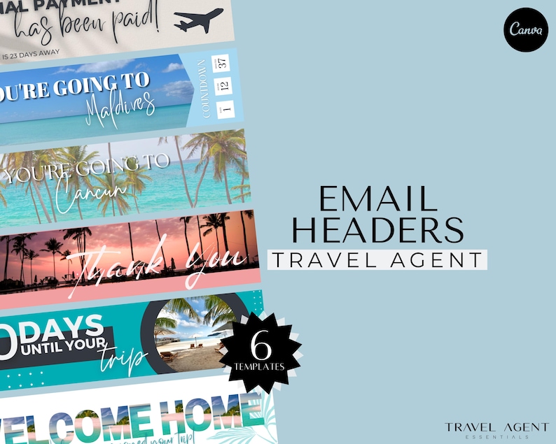 Travel Agent Email Header Banners, Email Headers, Travel Agent ...