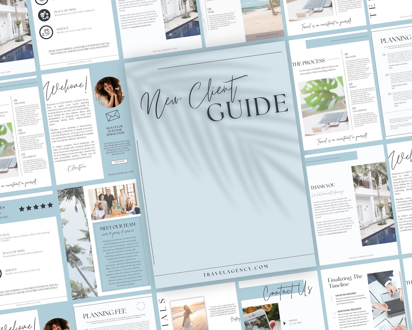 Travel New Client Guide, Travel Agent New Client Handbook, Canva ...