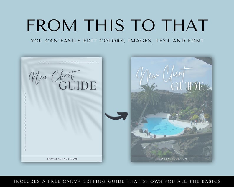 Travel New Client Guide, Travel Agent New Client Handbook, Canva ...