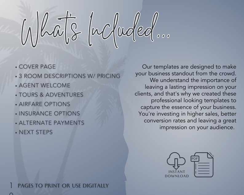 Resort Vacation Proposal Template Travel Agent Template - Etsy