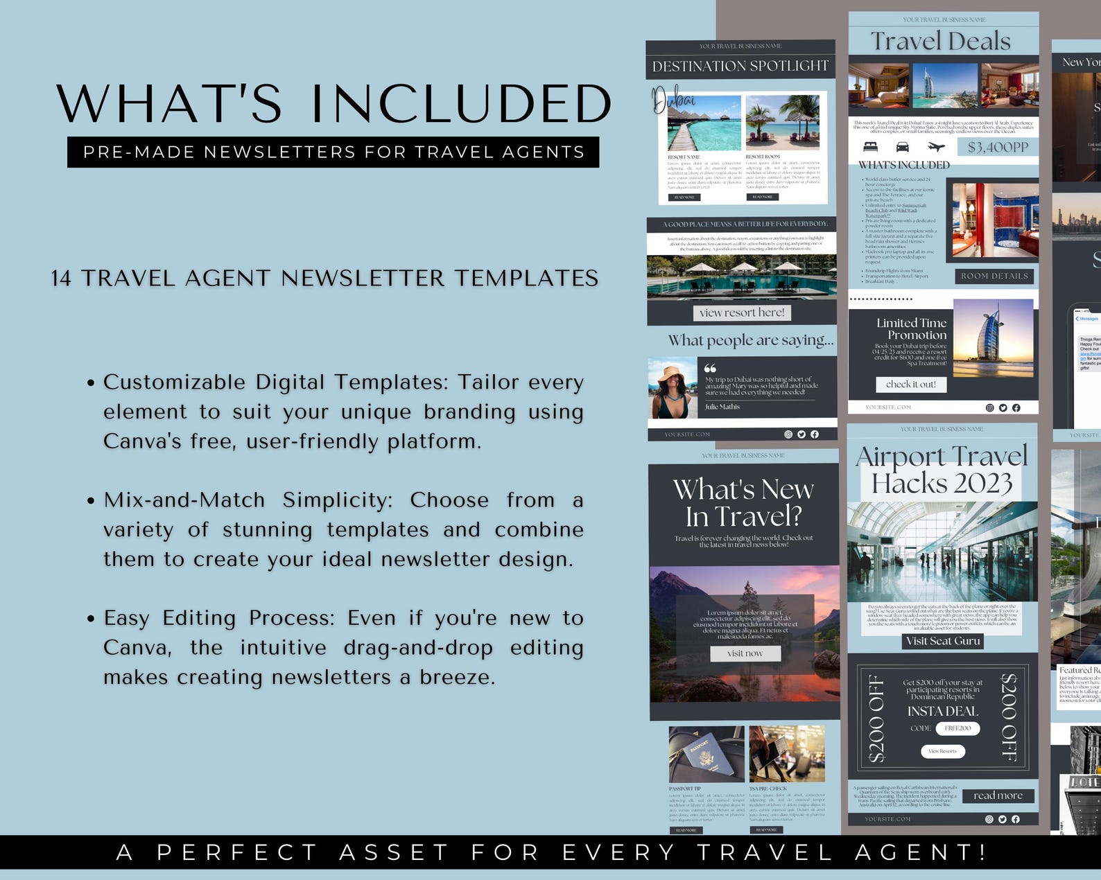 Travel Agent Email Newsletter, Email Newsletter, Travel Agency ...