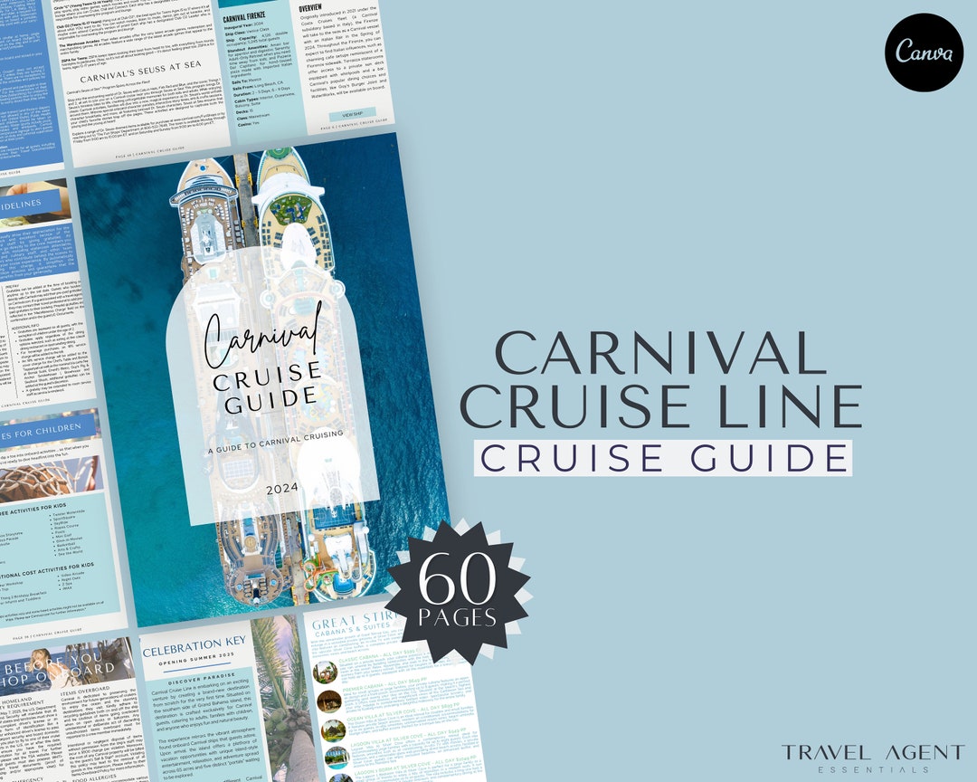 Carnival Cruise Guide, Travel Agent Templates, Cruise Template, Canva ...