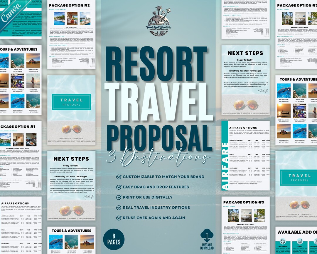 Travel Agent Vacation Proposal Template, Resort Vacation Proposal ...