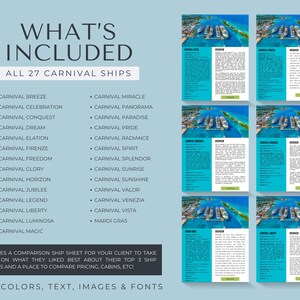 Carnival Cruise Ship Guide, Travel Agent Templates, Cruise Ship Guide ...
