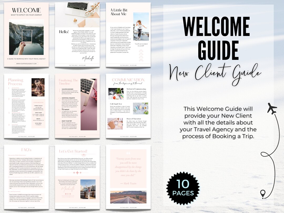 Travel Agent New Client Welcome Guide Travel Agent Template - Etsy