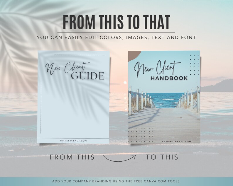 Travel New Client Guide Travel Agent New Client Handbook - Etsy