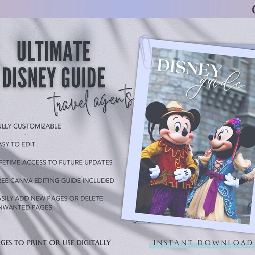 WDW Park Guide Theme Park Guide Travel Agent Client Guide - Etsy