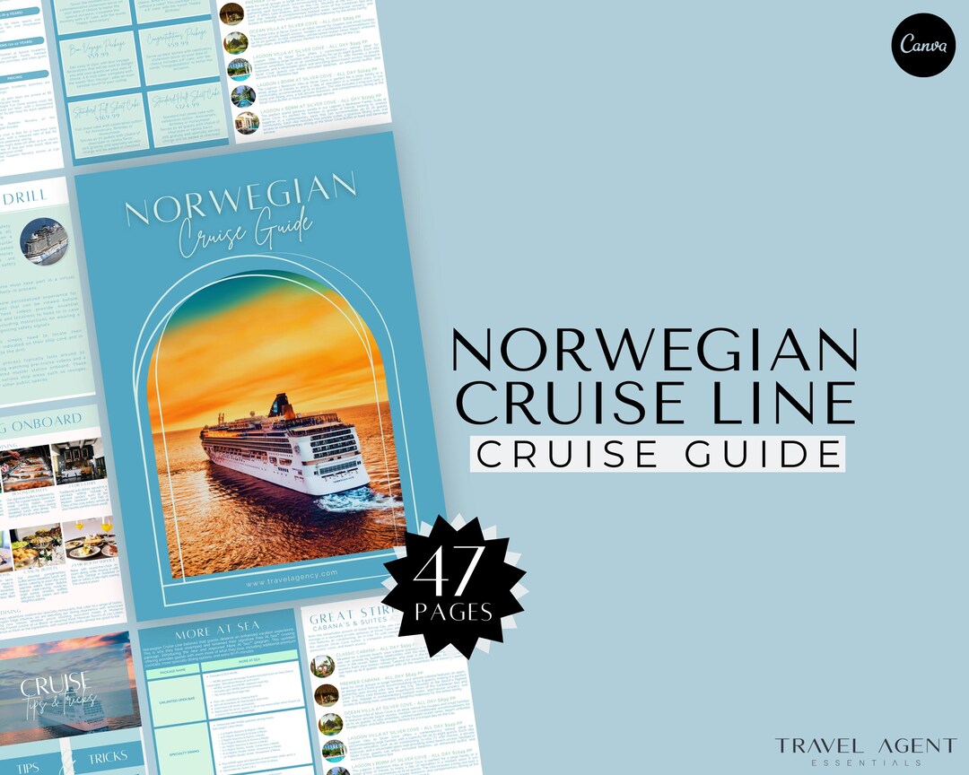 Norwegian Cruise Guide, Travel Agent Templates, Vacation Guide, Canva ...