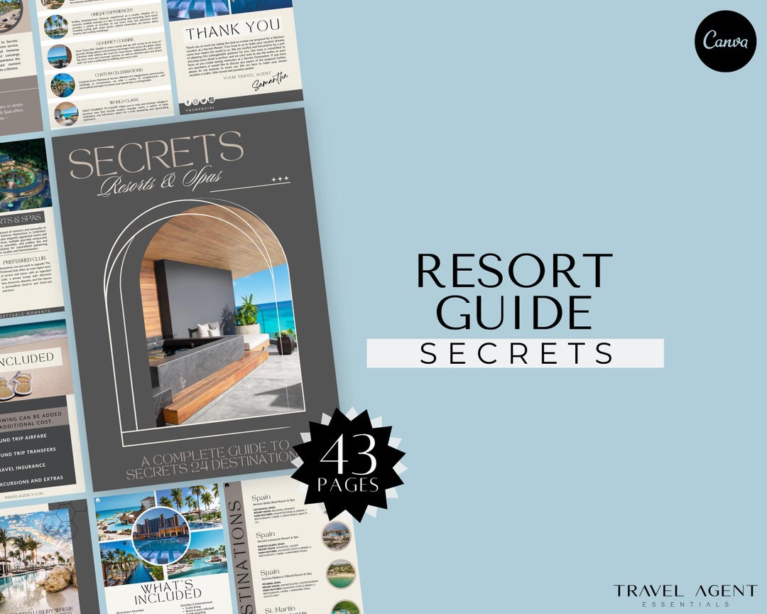 Secrets Resorts and Spas Guide Bundle, Travel Agent Templates, Vacation ...