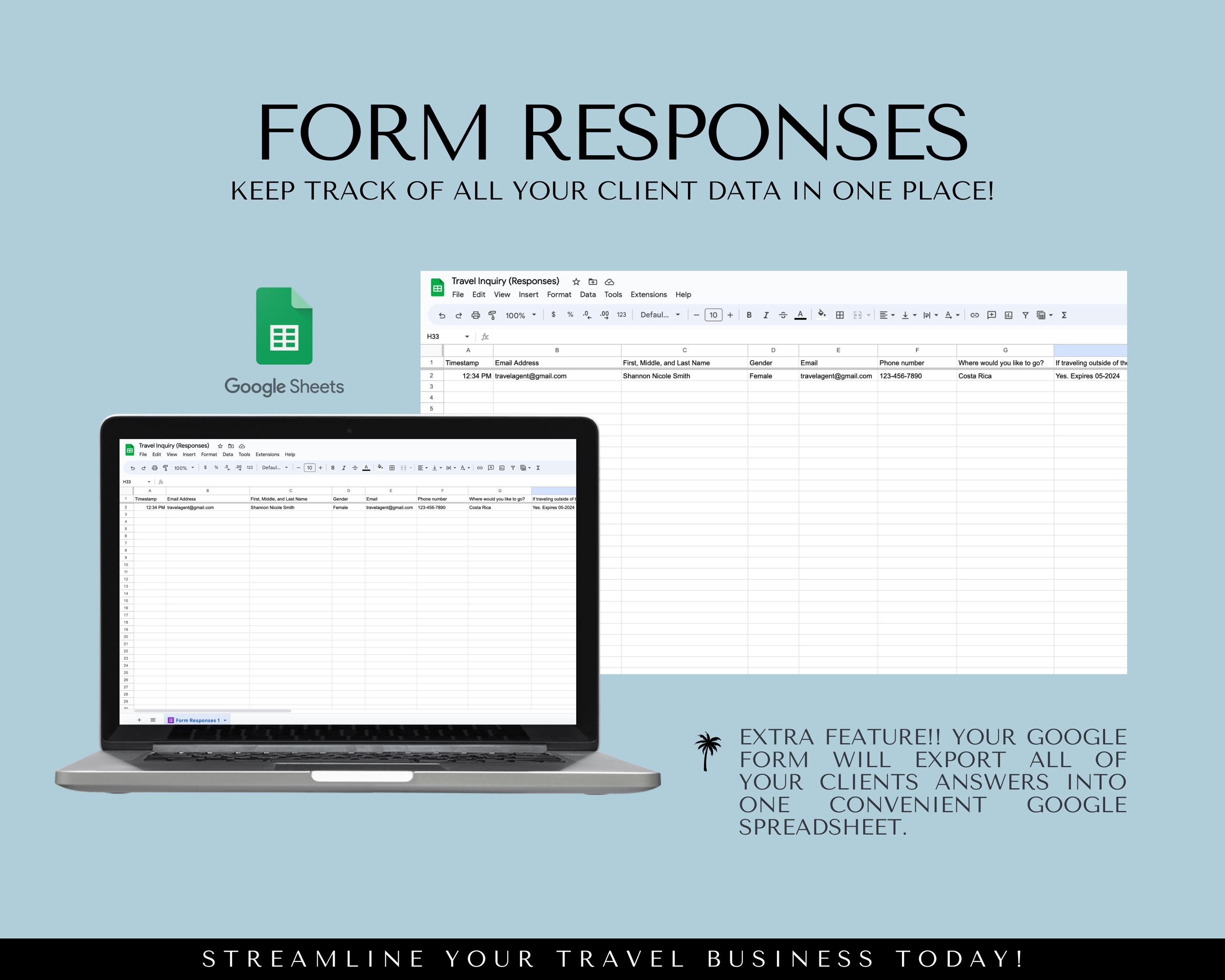 Online Travel Inquiry Client Questionnaire, Travel Agent Templates ...