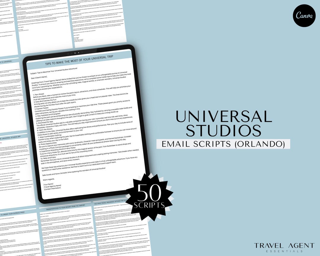 Universal Email Scripts for Travel Agents, Travel Agent Templates ...