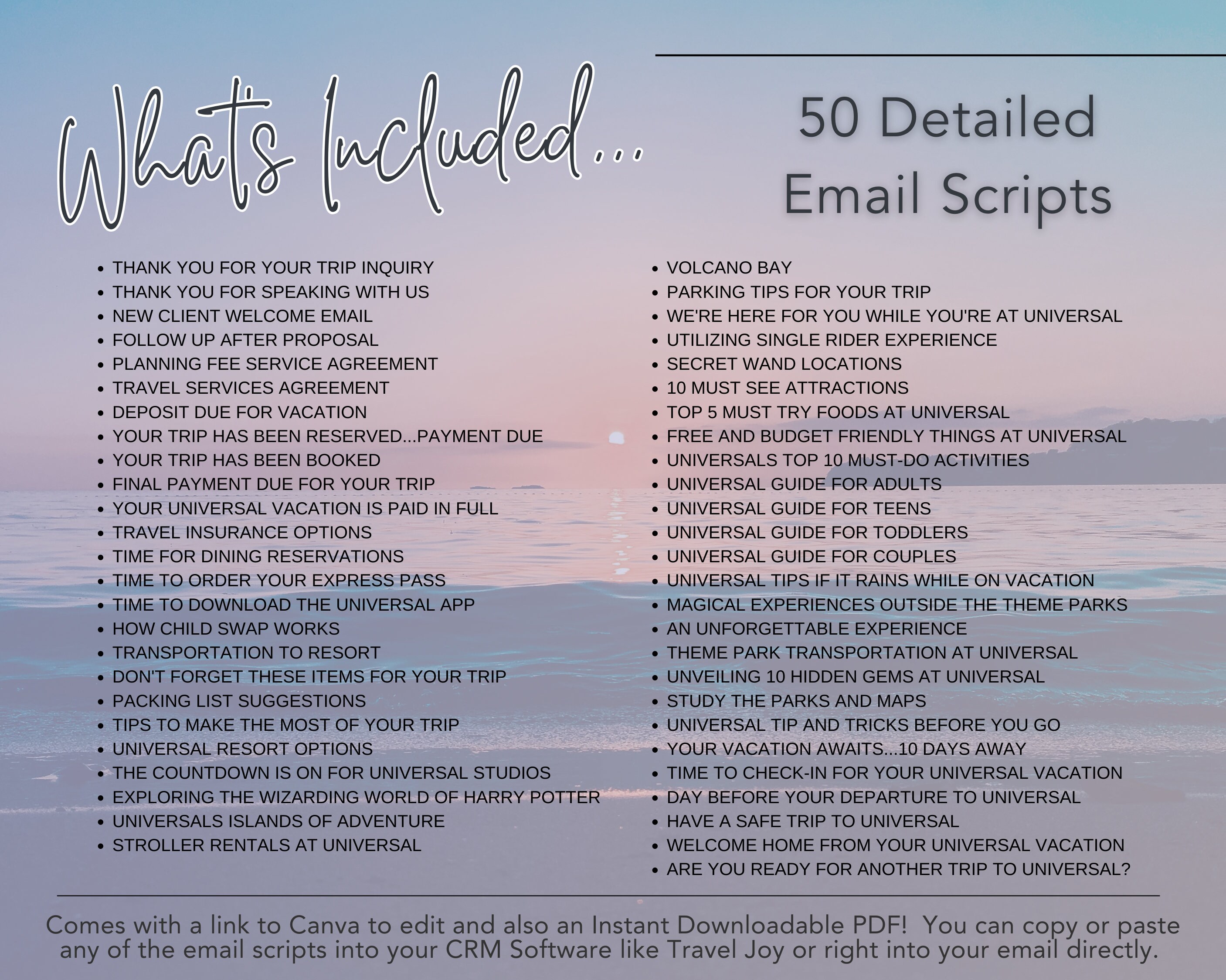 Universal Email Scripts for Travel Agents, Travel Agent Templates ...