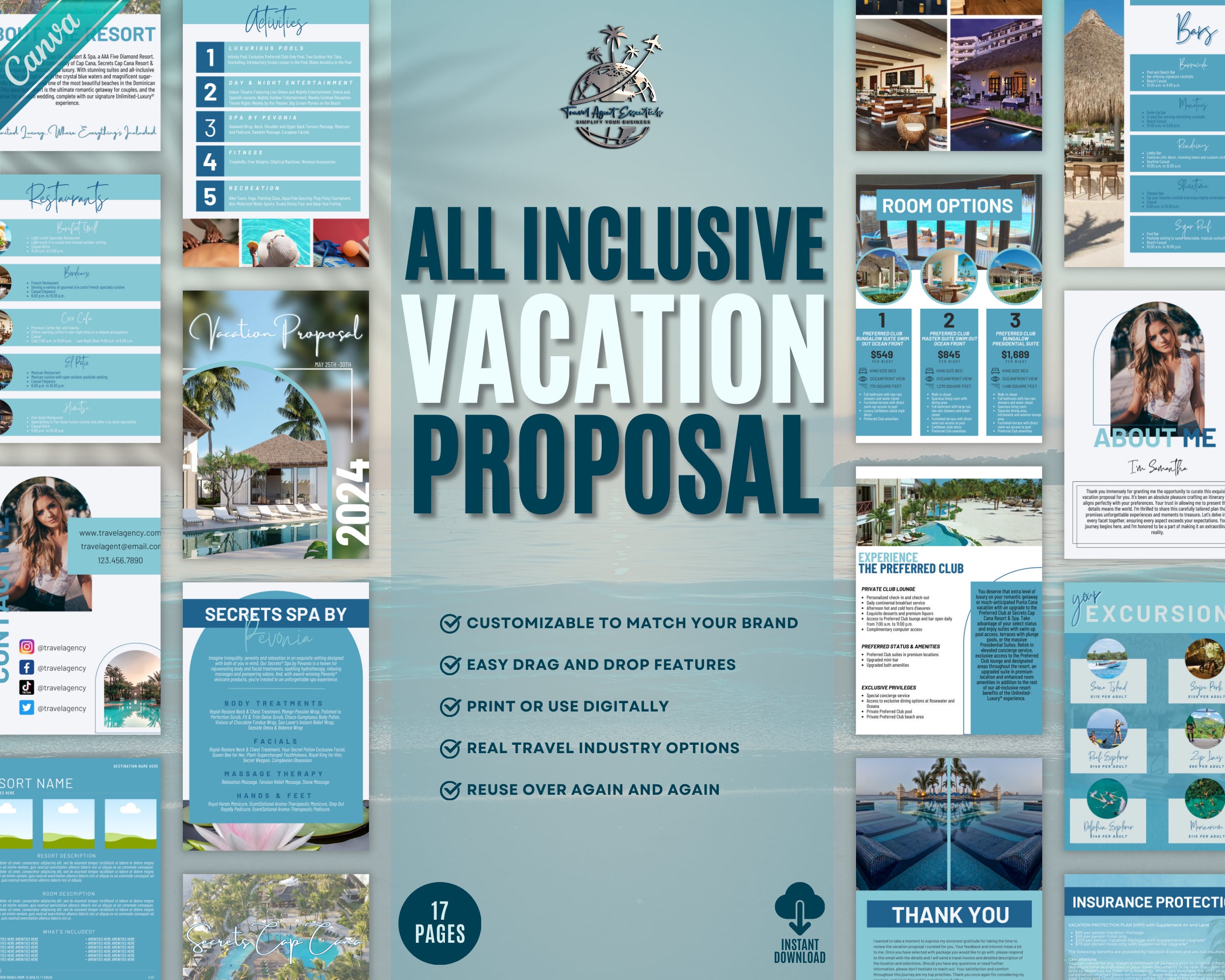 Travel Agent All Inclusive Resort Proposal Template, Travel Proposal ...