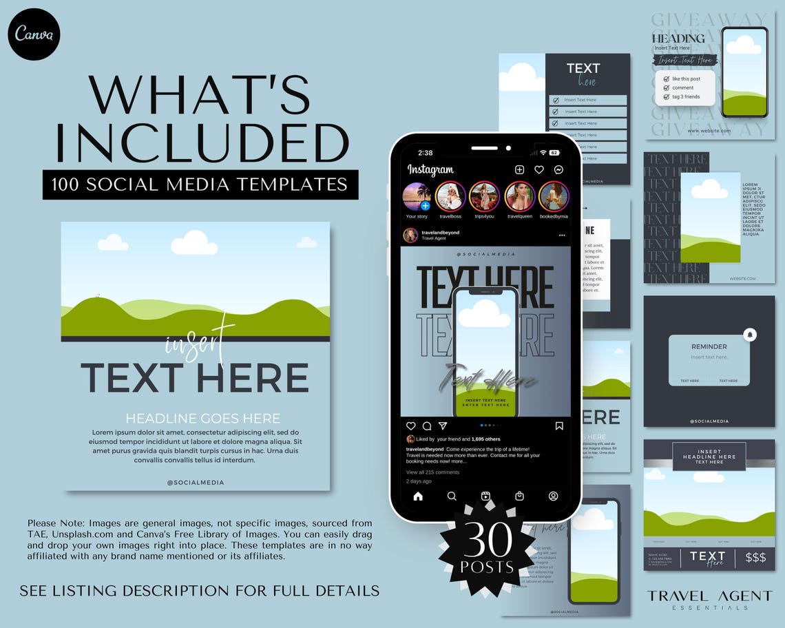 Social Media Templates, Instagram Social Media Flyers, Canva Templates ...