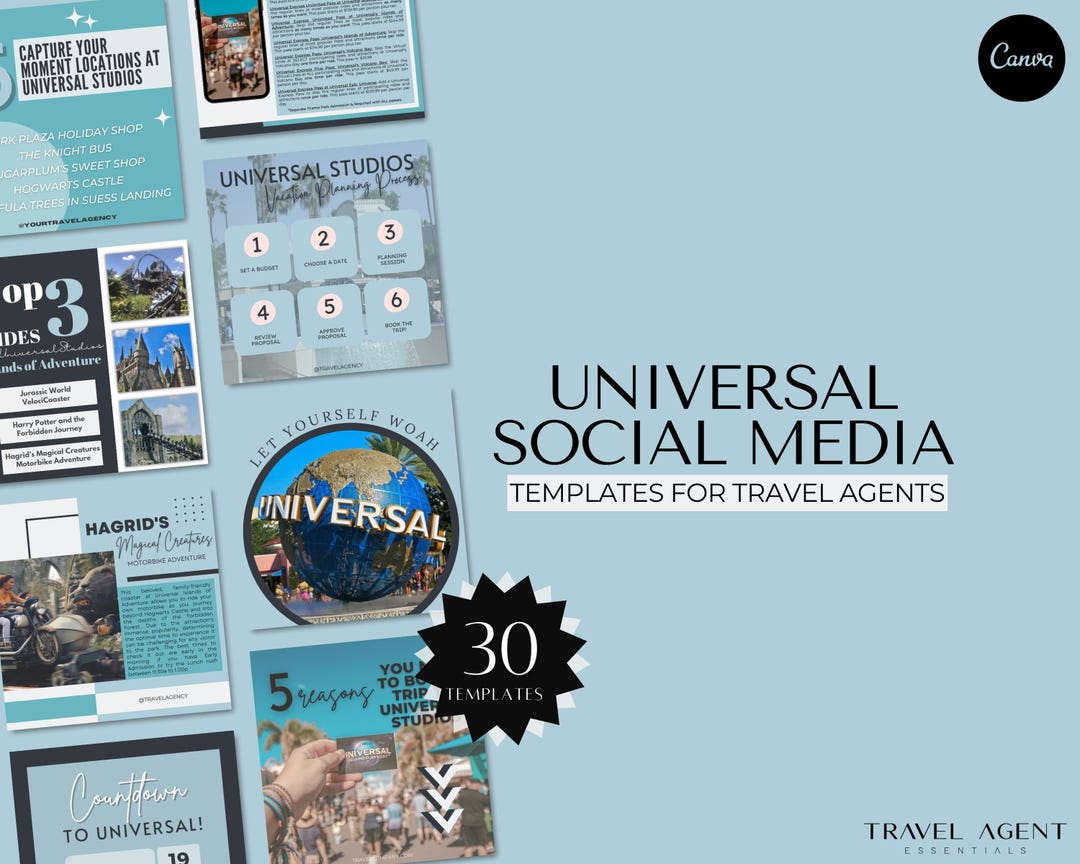 Universal Travel Agent Social Media Templates, Travel Agent Instagram ...