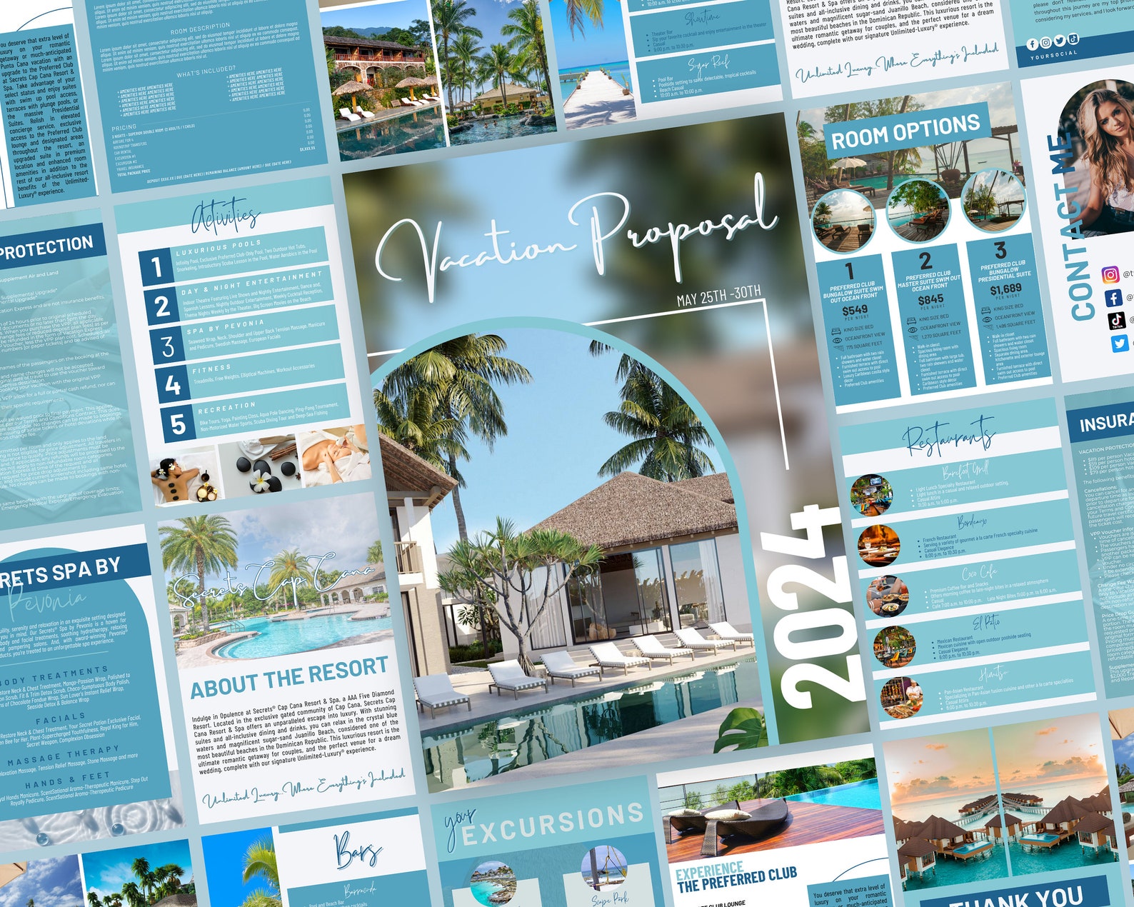 Travel Agent All Inclusive Resort Proposal Template, Travel Proposal ...