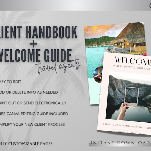 New Client Welcome Handbook Template Word Travel Agents New - Etsy