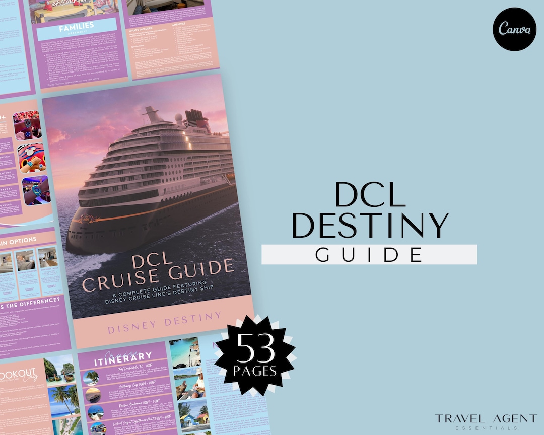 DCL Destiny Guide, DCL Proposal, Cruise Guide, Travel Agent Templates ...