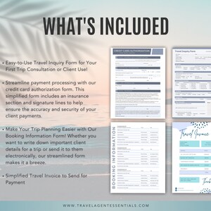 Travel Agent Forms Bundle, Travel Inquiry, Booking Information Form ...