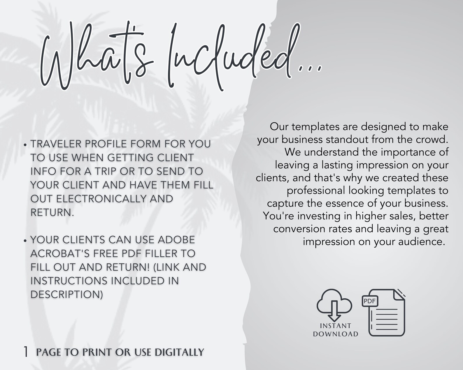 Travel Agent Traveler Profile Form Travel Agent Forms Travel - Etsy